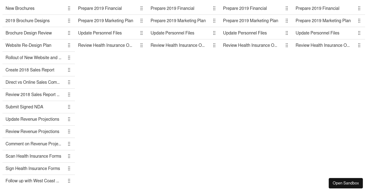 Item Drag & Drop - DevExtreme List - Codesandbox