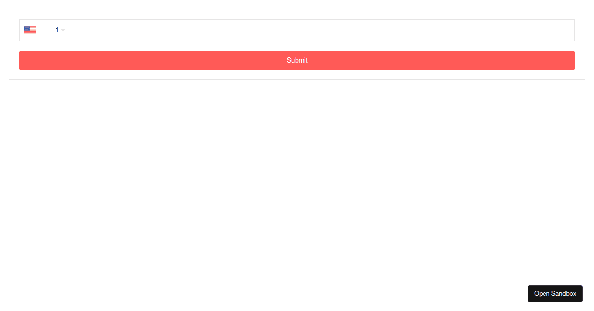 React Custom Flag Select Example Codesandbox