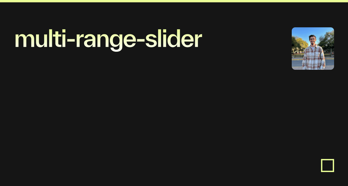 Multi Range Slider Codesandbox