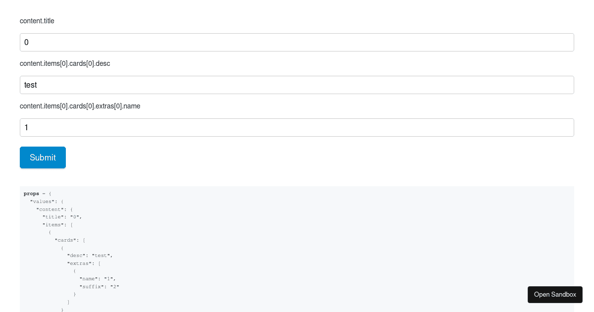 nested schema bug - Codesandbox