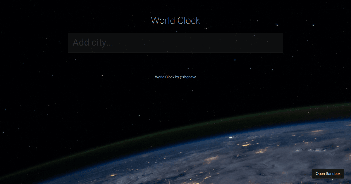 react-world-clock - Codesandbox