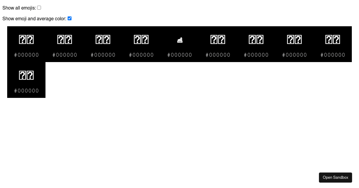 Emoji Average Color (forked) - Codesandbox