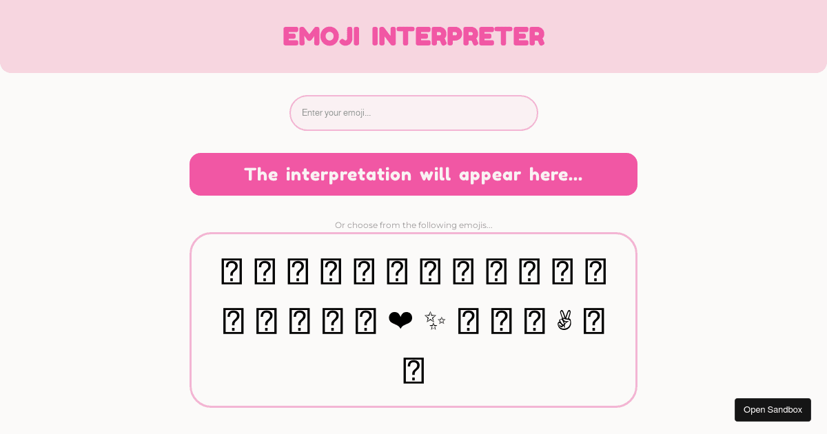 emoji-interpreter-app - Codesandbox