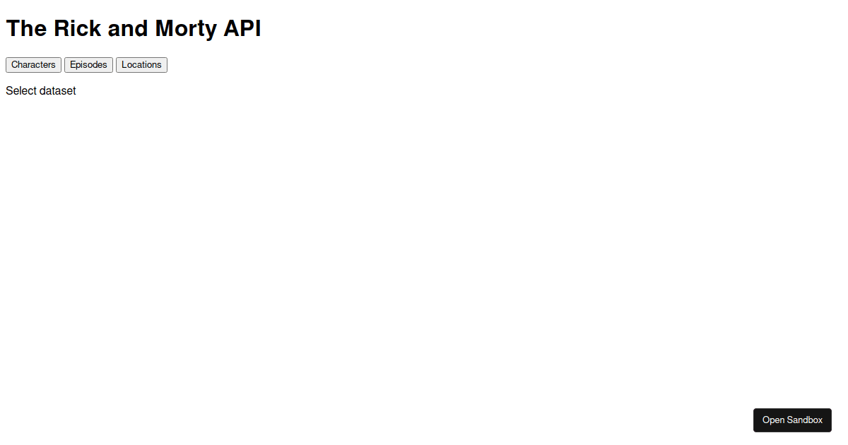 Flovv: The Rick and Morty API - Codesandbox