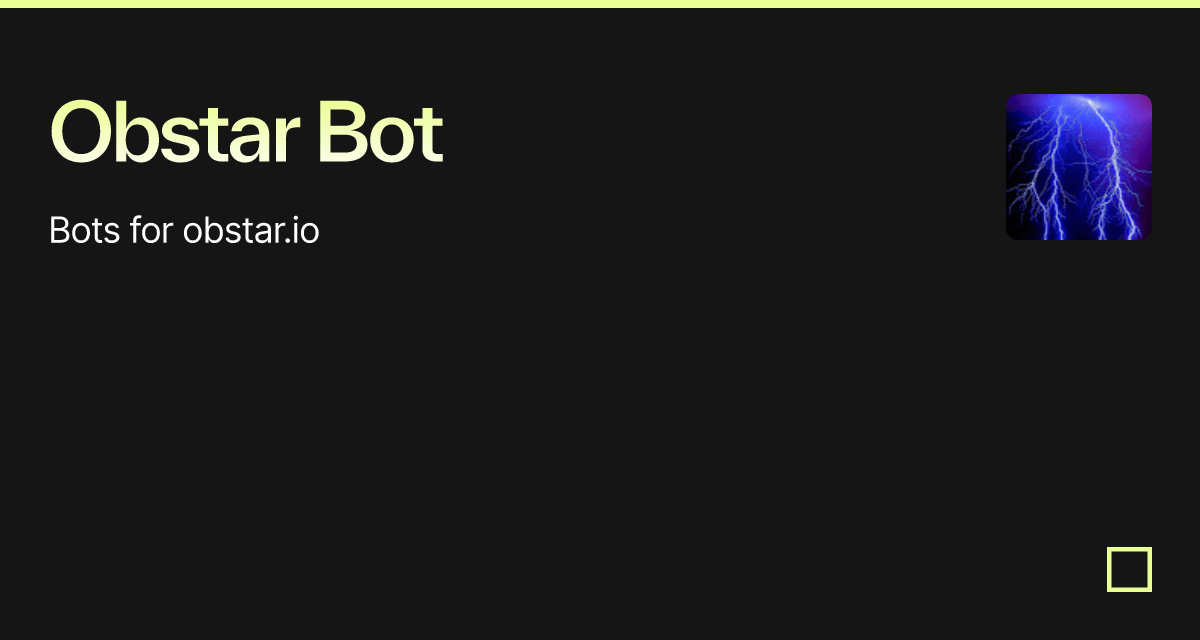 Obstar Bot - Codesandbox
