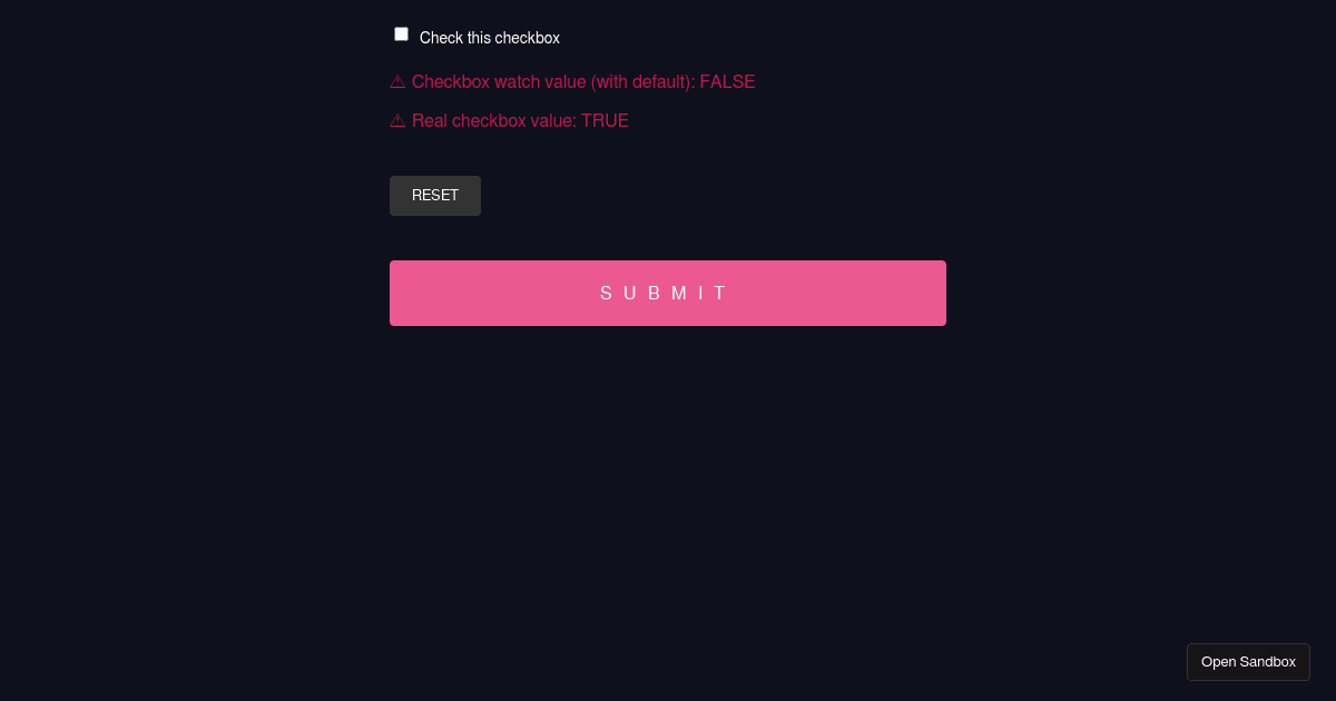 React Hook Form - useForm Template - Codesandbox