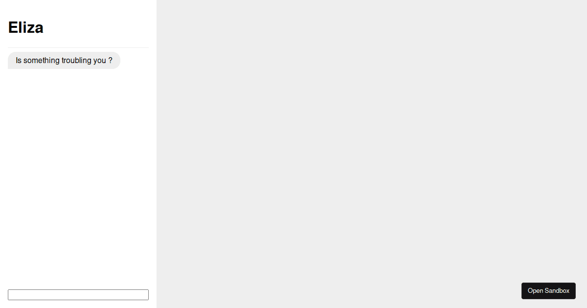 Eliza - Codesandbox