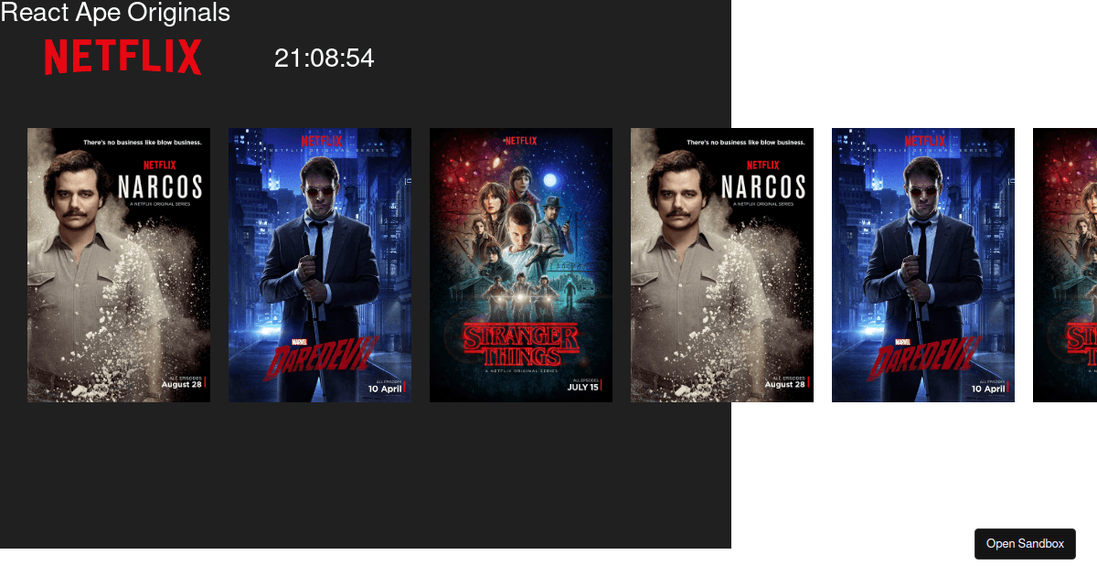 React Ape ListView Demo (forked) - Codesandbox