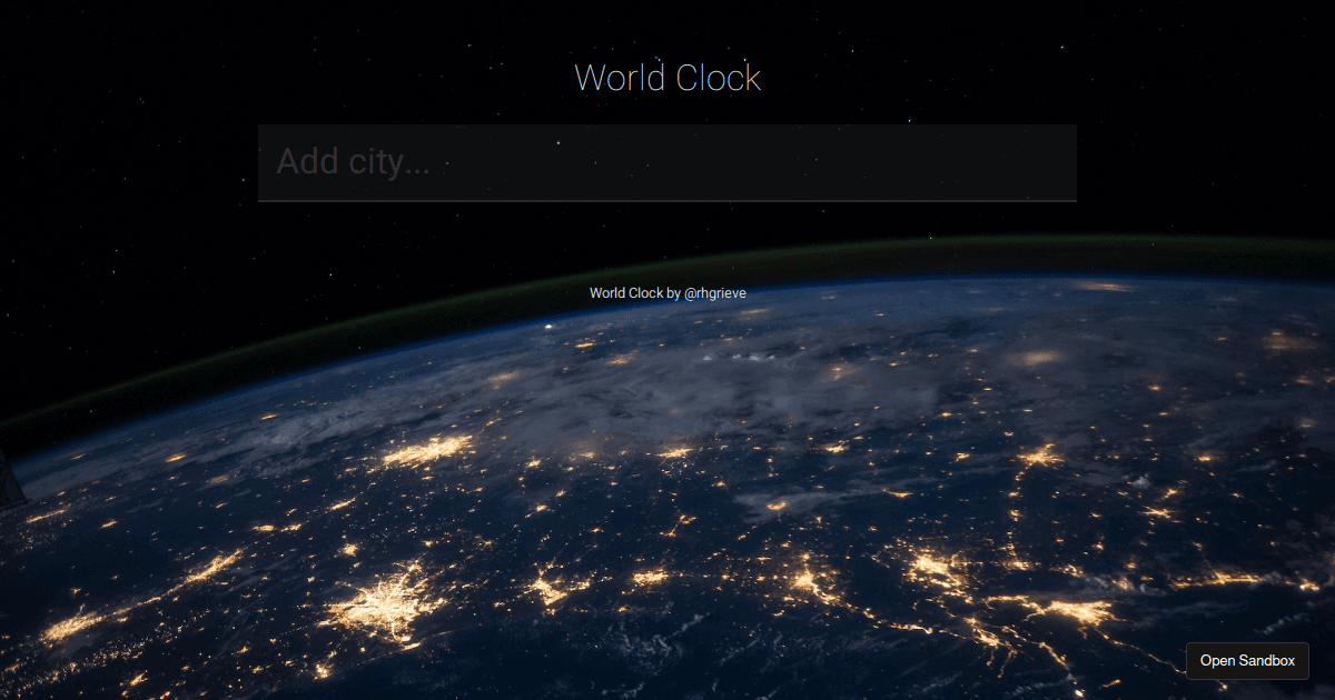 react-world-clock - Codesandbox