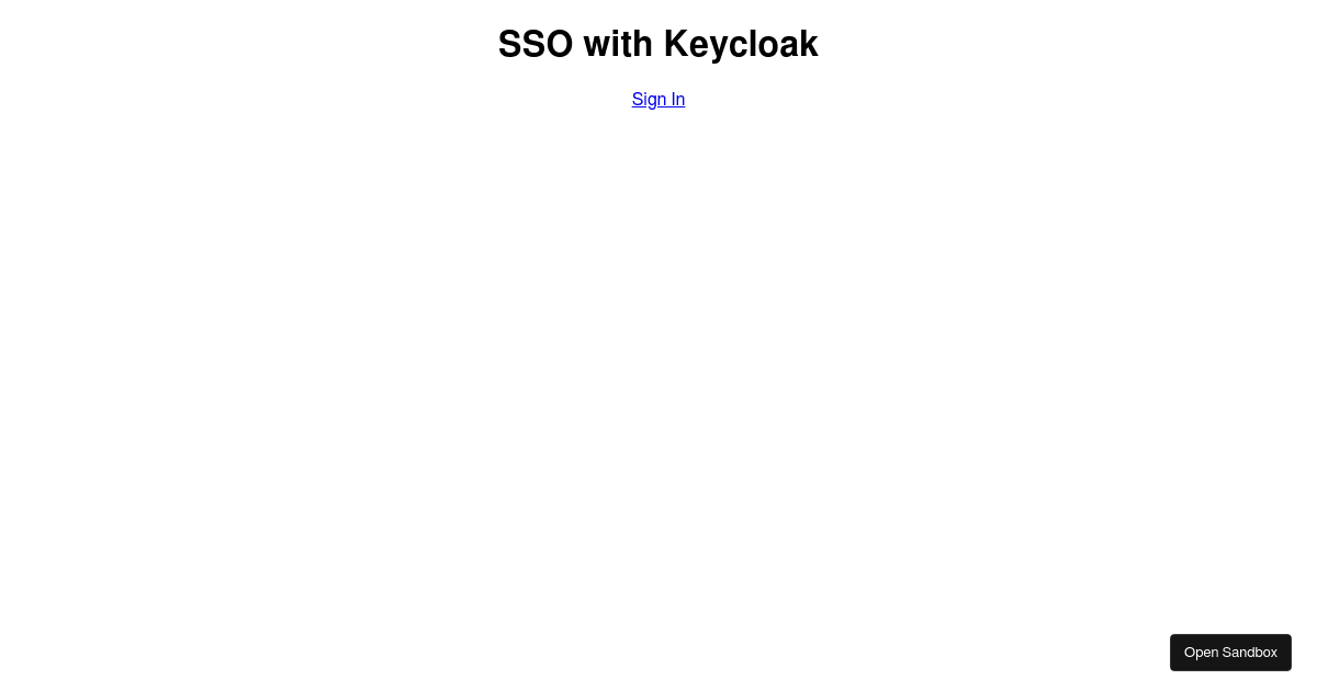 SSO-Keycloak - Codesandbox