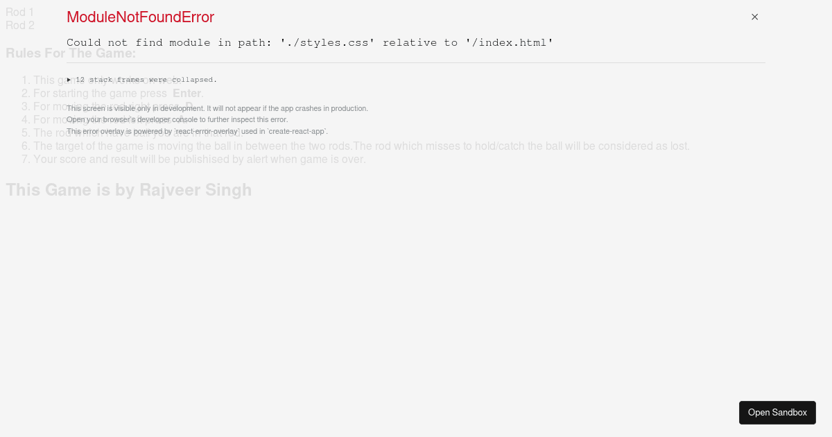 ping-pong-game - Codesandbox