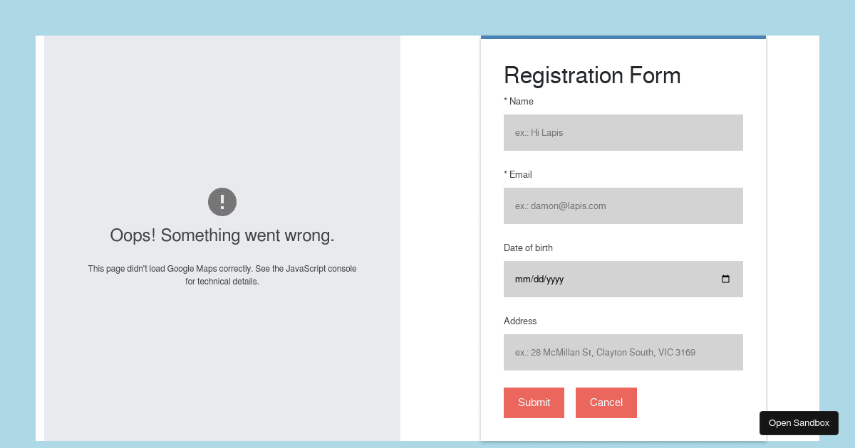 Form-App - Codesandbox