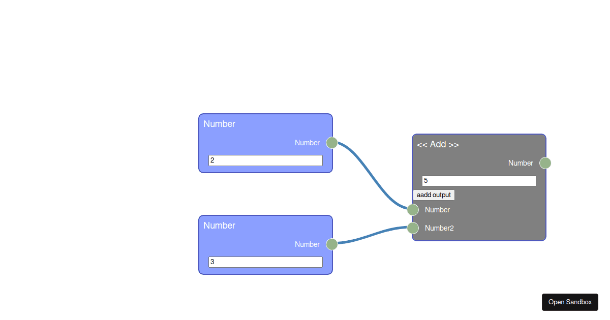 Rete.js React render (forked) - Codesandbox