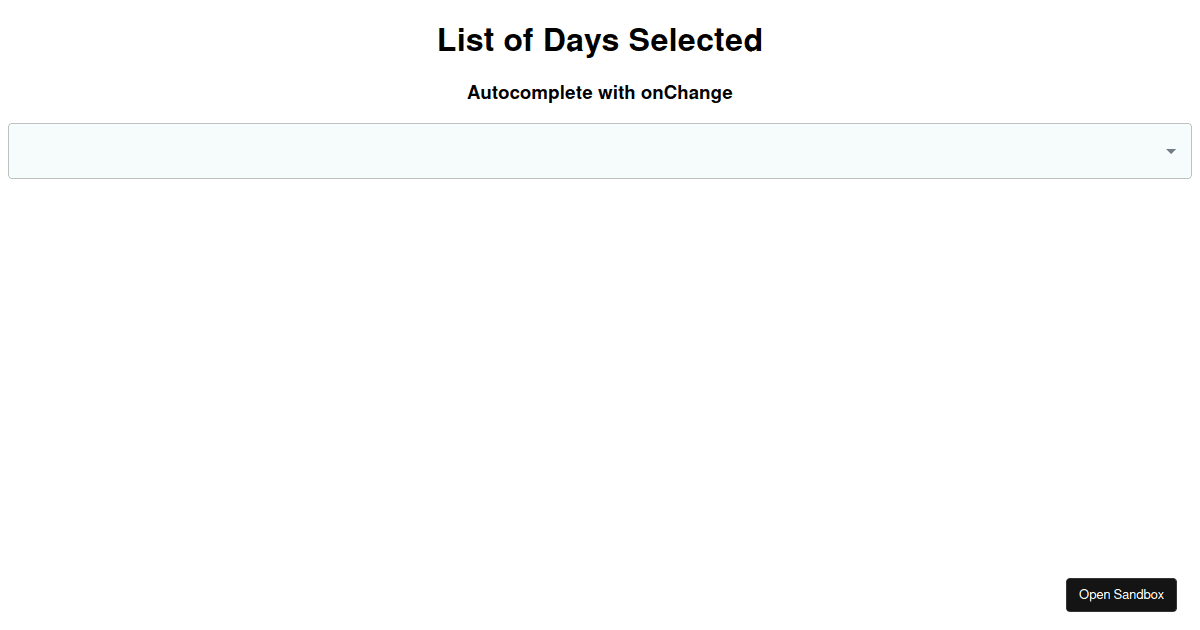 So React Material Ui Autocomplete Codesandbox