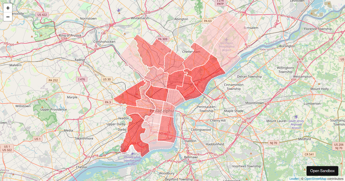 Custom Choropleth Wrapper Using Leaflet Choropleth Library In React Leaflet V2x Codesandbox