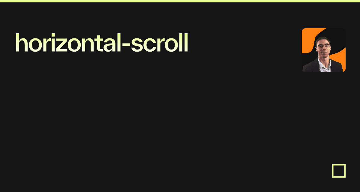 horizontal-scroll - Codesandbox