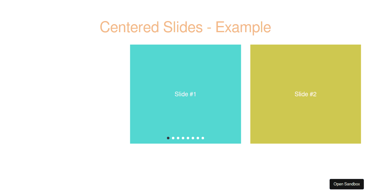Centered Slides - Example - Codesandbox