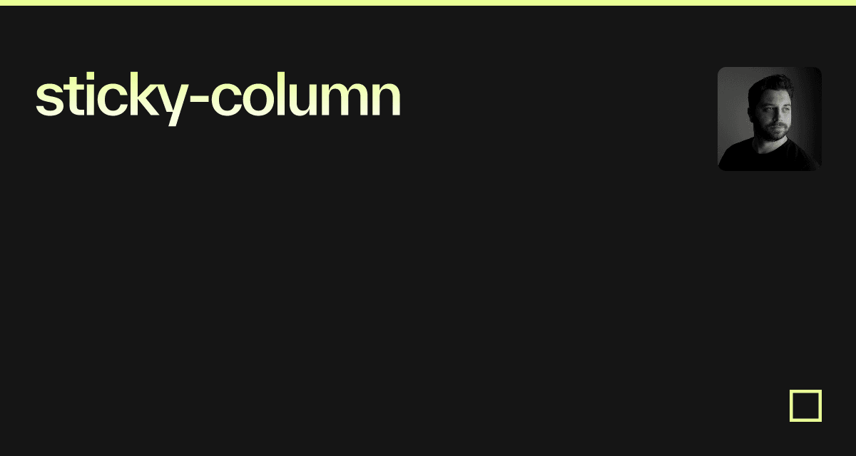 sticky-column - Codesandbox