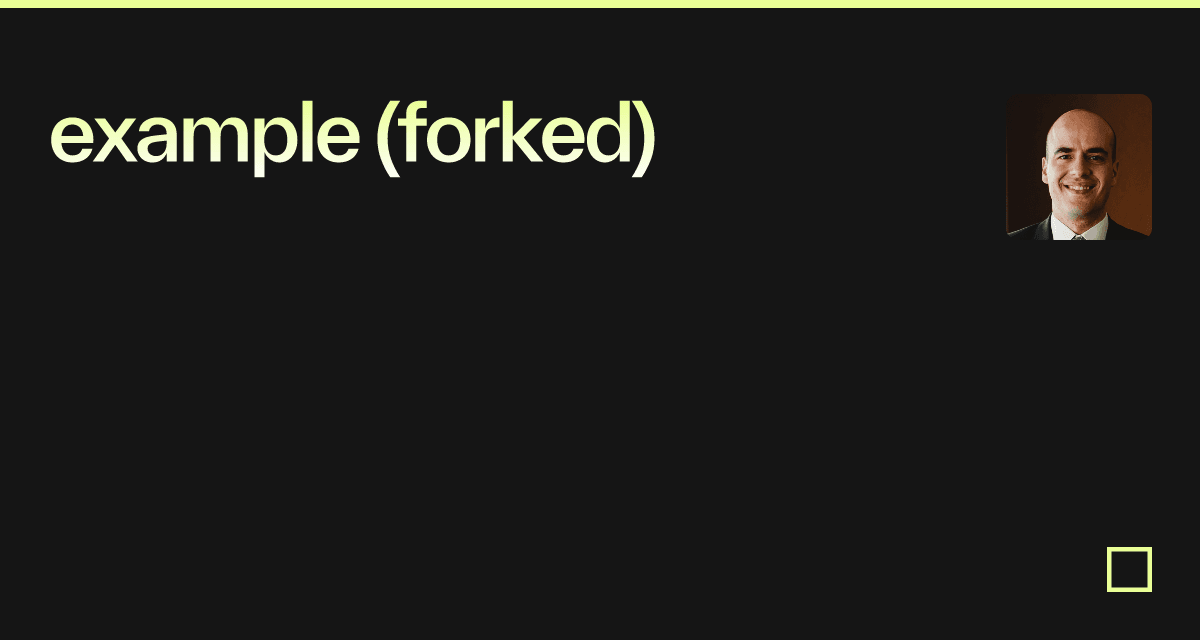 example (forked) - Codesandbox