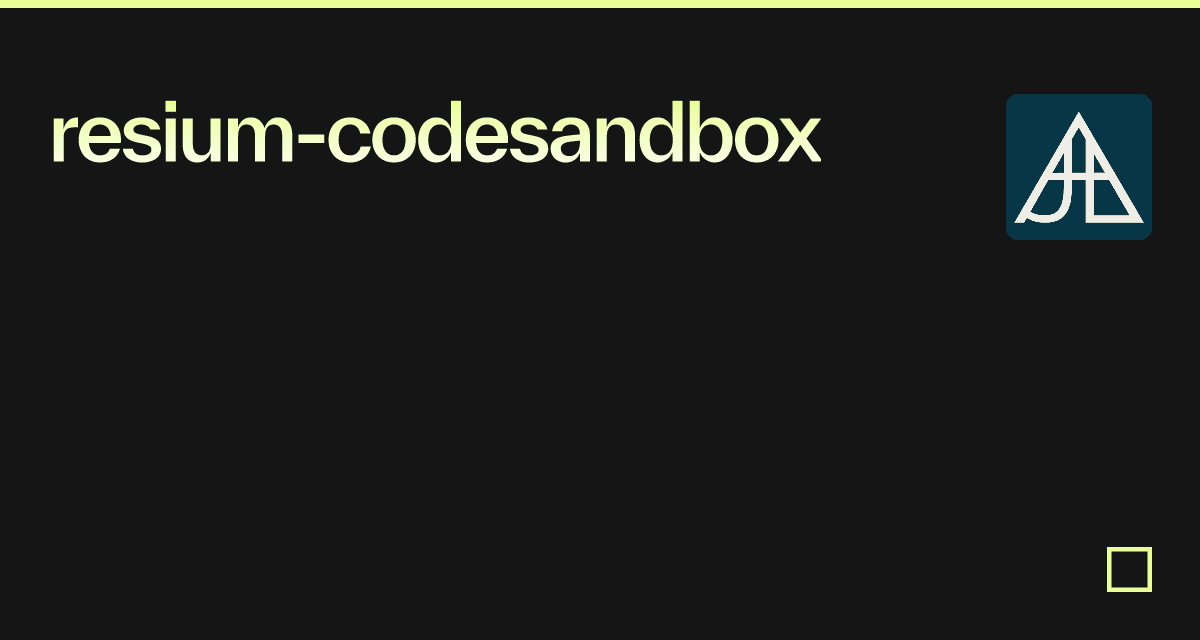 resium-codesandbox - Codesandbox