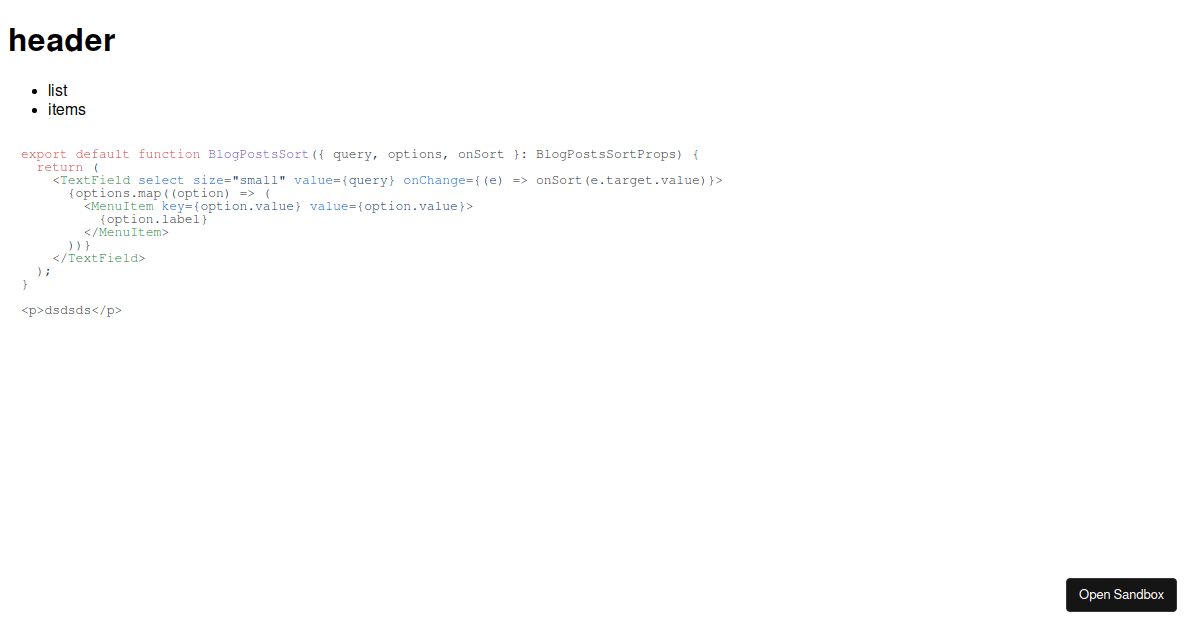 React Markdown Typescript Highlight Js Codesandbox