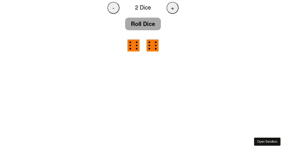 Dice Roll (forked) - Codesandbox