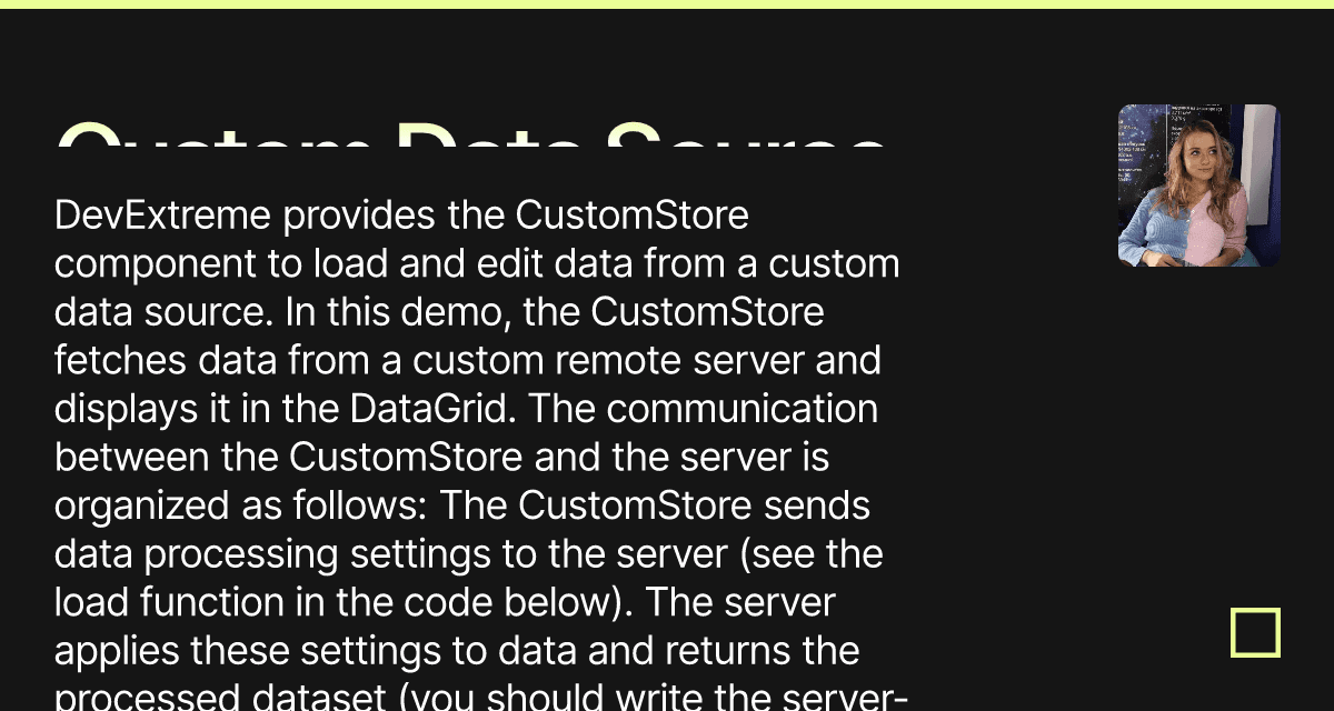 Custom Data Source (forked) - Codesandbox
