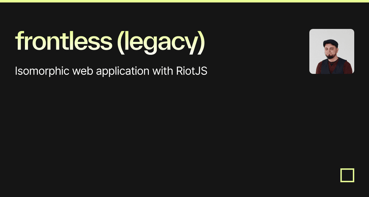 frontless (legacy) - Codesandbox