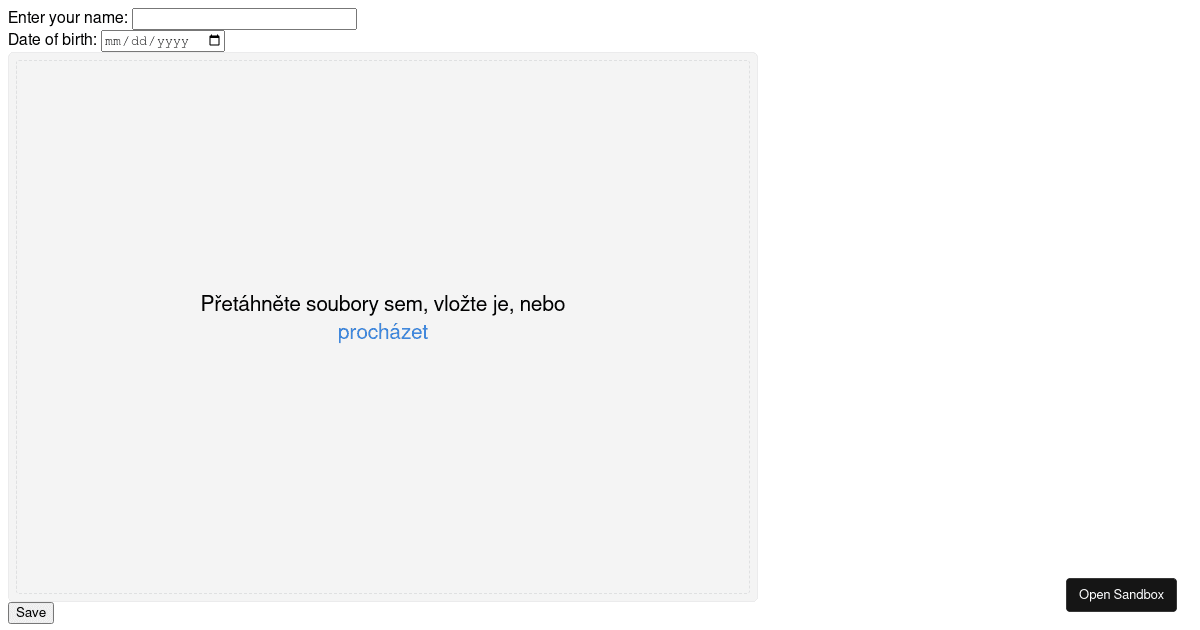 Uppy Dashboard (forked) - Codesandbox