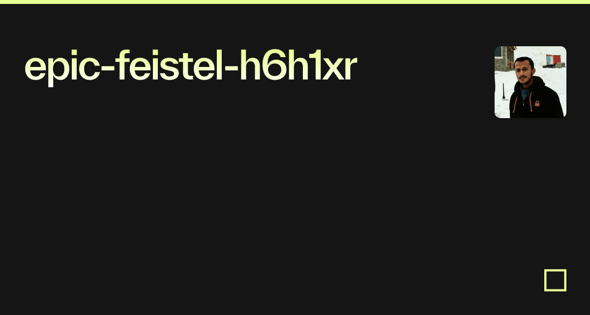 epic-feistel-h6h1xr - Codesandbox