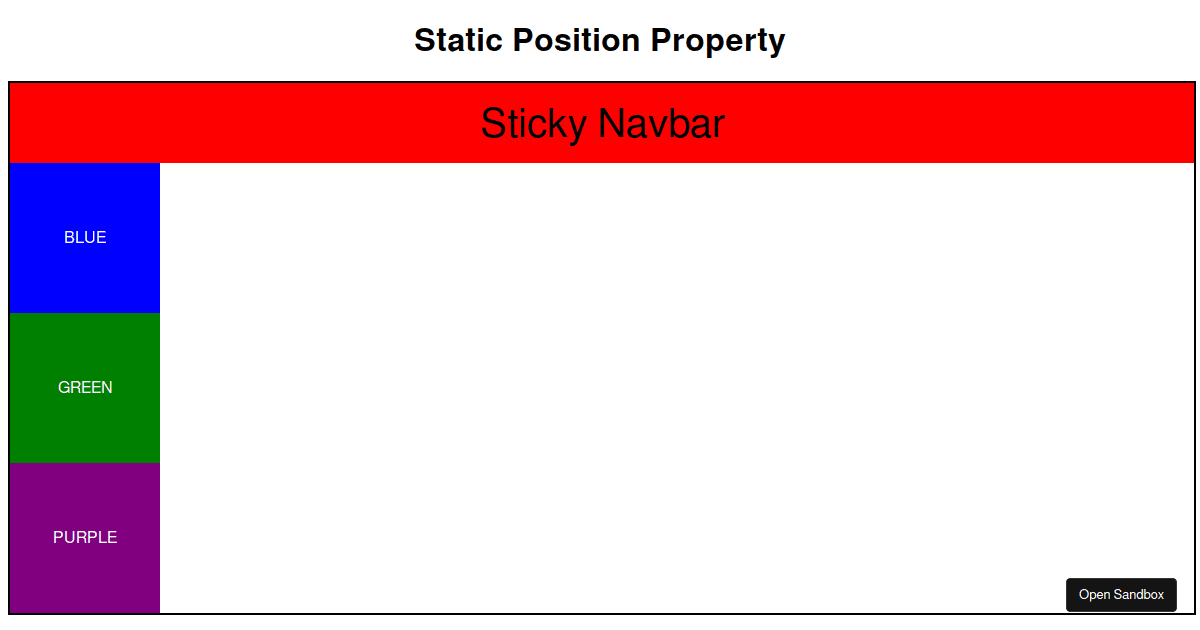 position sticky - Codesandbox