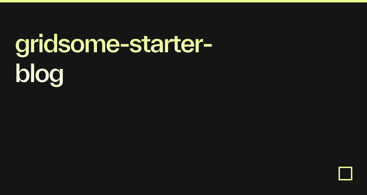 gridsome-starter-blog - Codesandbox