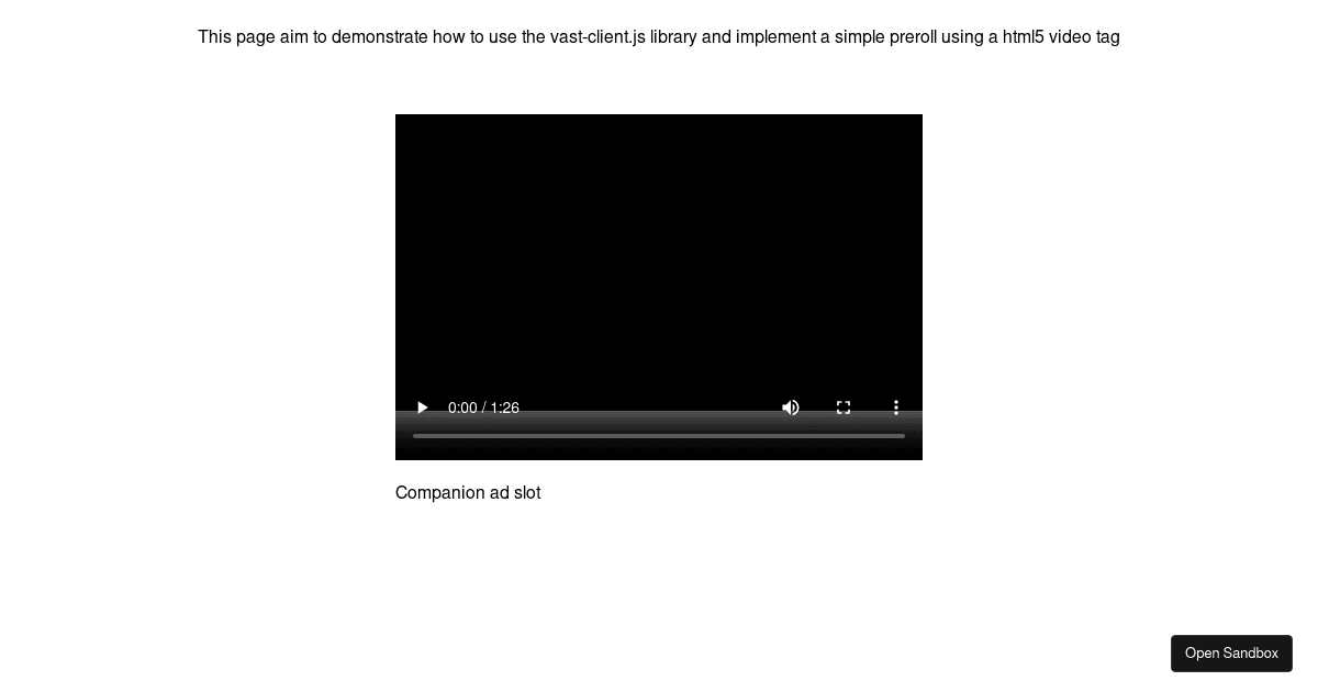 vast-client use case - Codesandbox