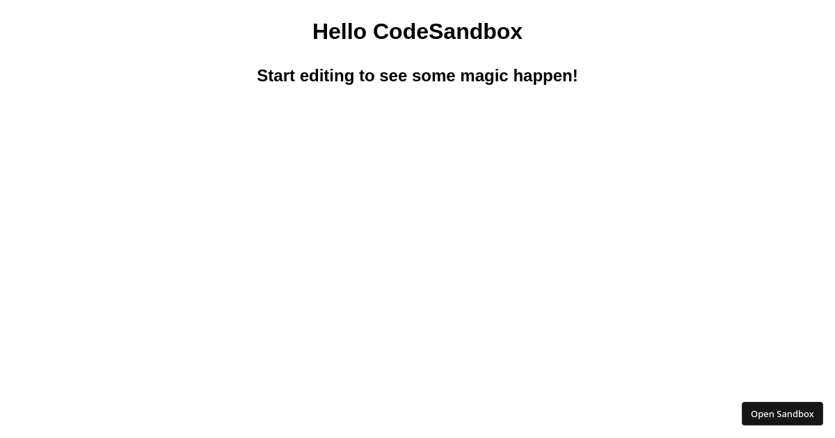 react - Codesandbox