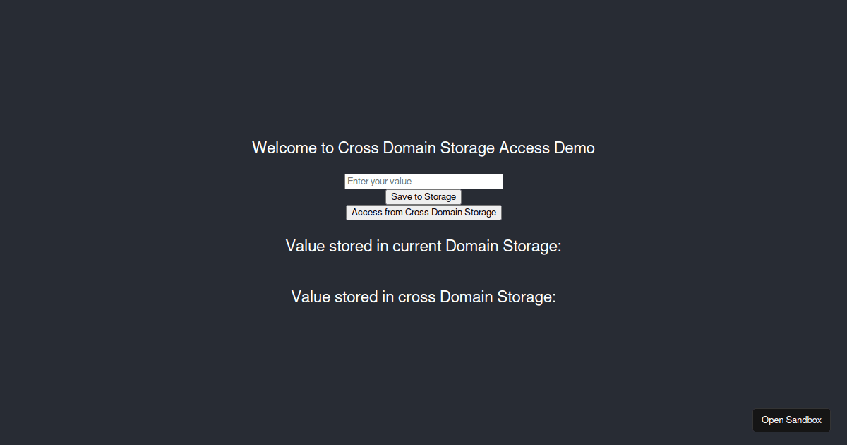 cross-domain-storage-demo - Codesandbox