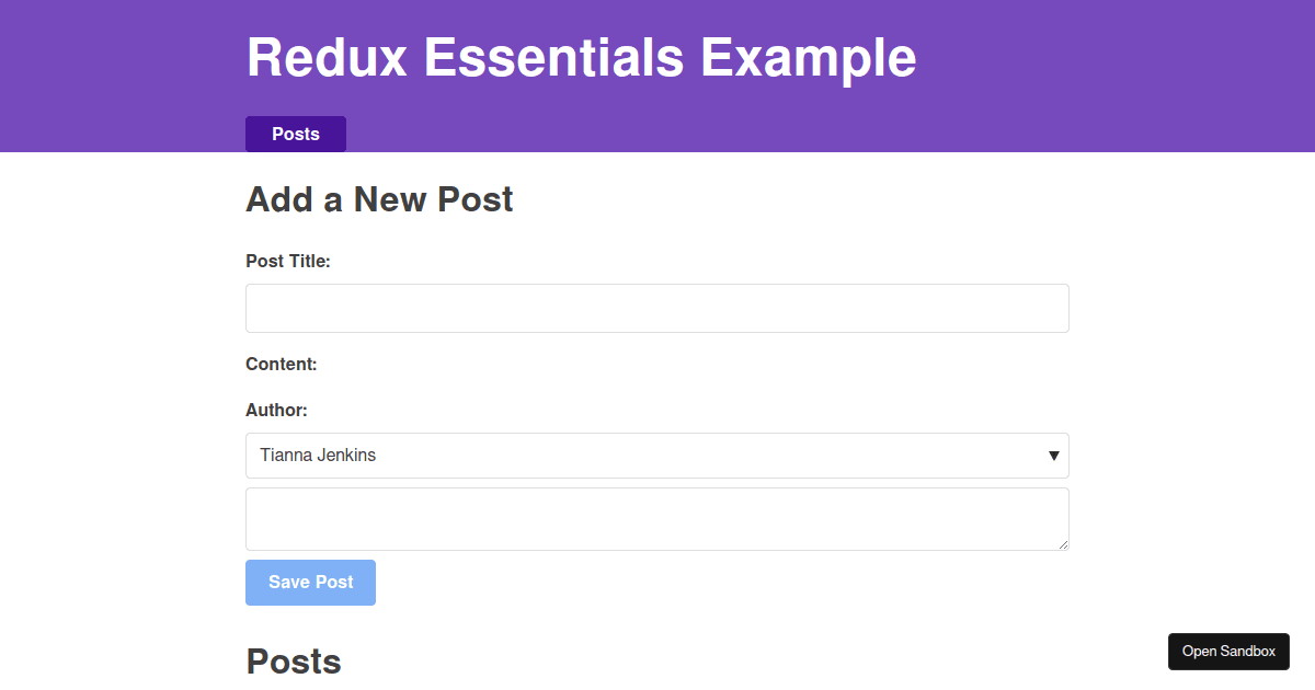 redux-essentials-example - Codesandbox