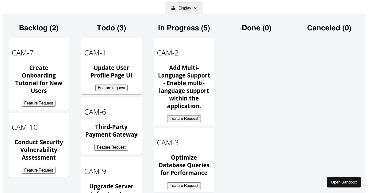 KanbanBoard_Quicksell - Codesandbox