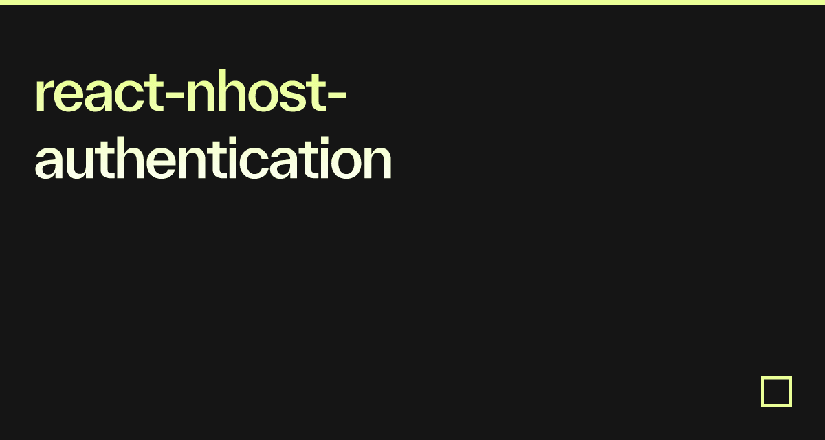 React Nhost Authentication Codesandbox