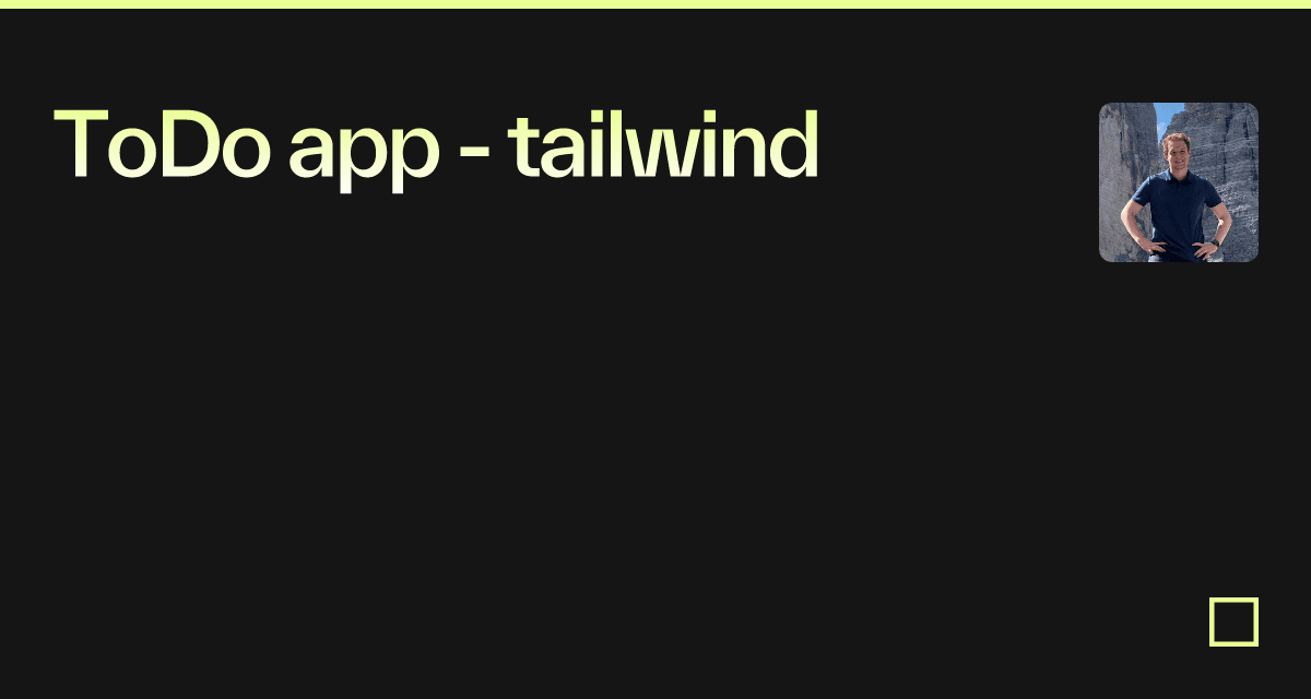 Todo App Tailwind Codesandbox