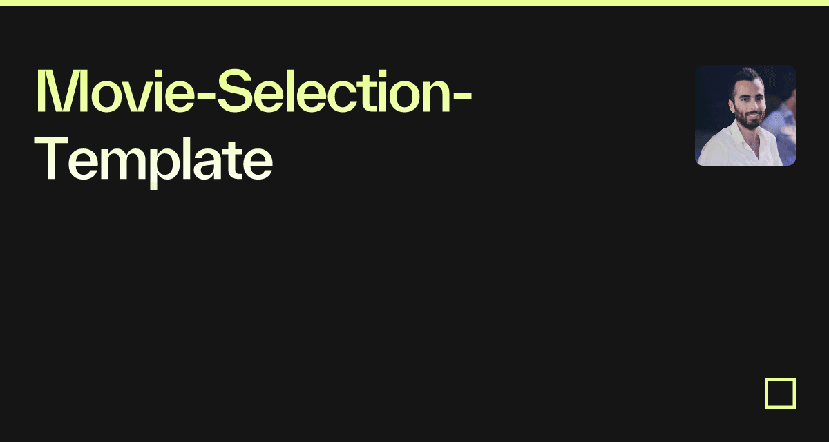 Movie-Selection-Template - Codesandbox