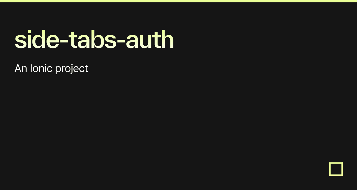 side-tabs-auth - Codesandbox