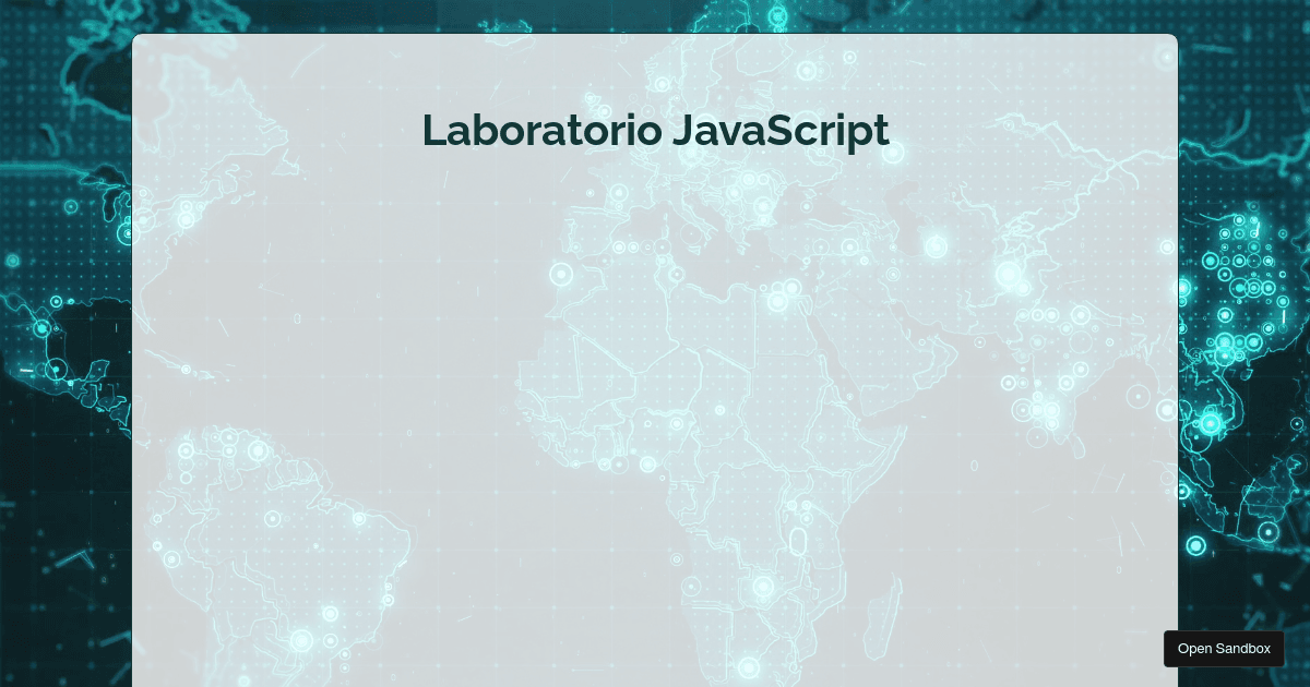 Laboratorio JavaScript - Codesandbox