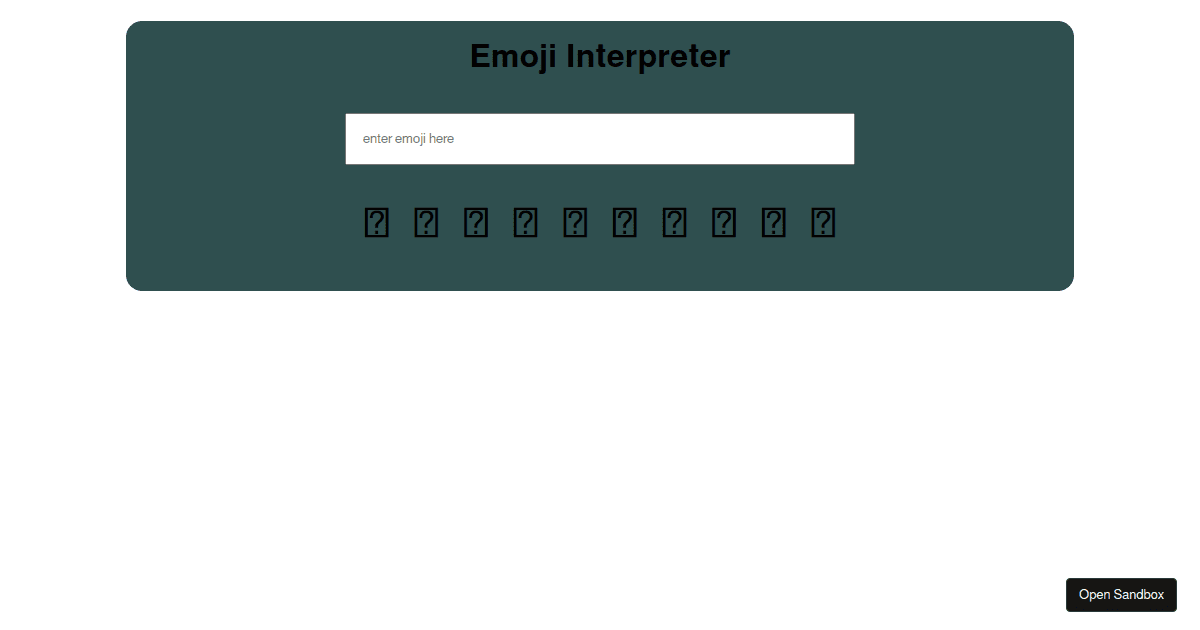 emoji-interpreter - Codesandbox
