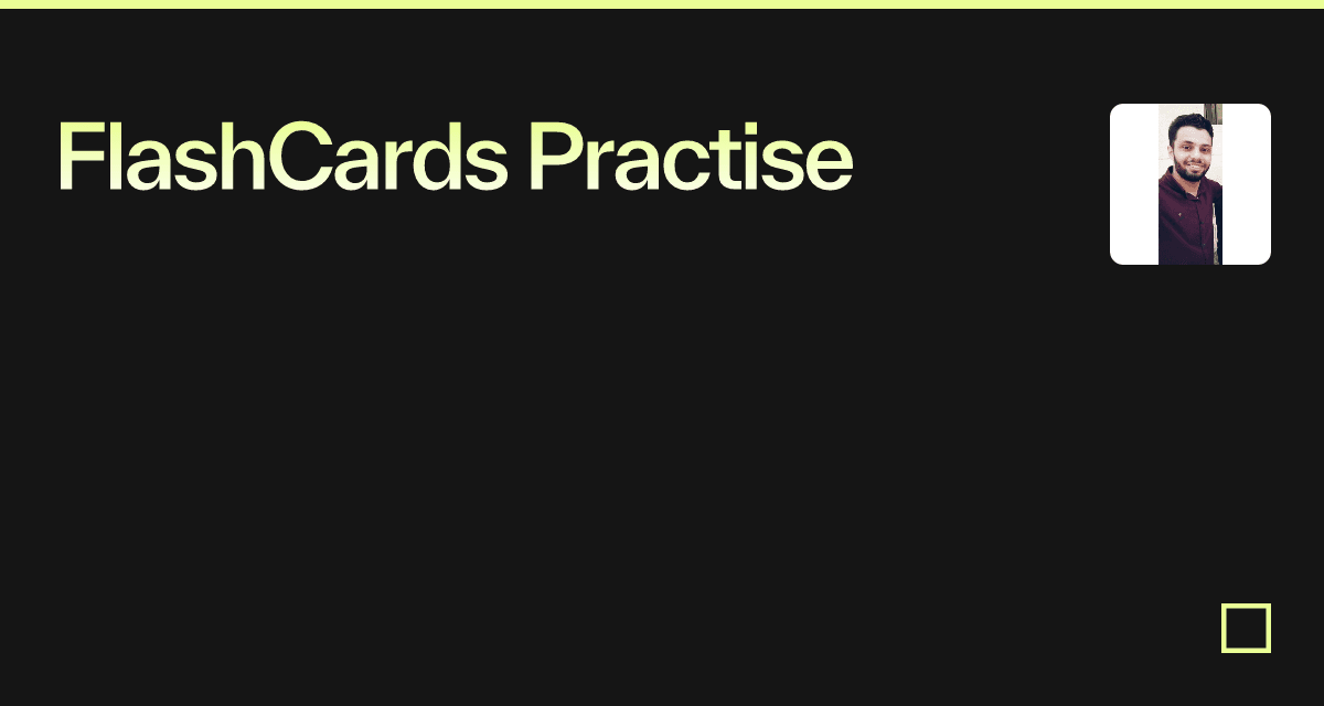 FlashCards Practise - Codesandbox