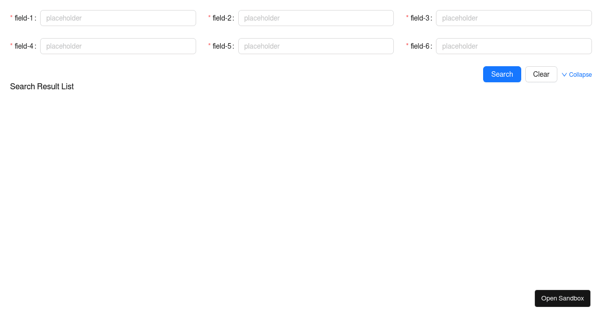高级搜索 - ant-design-vue@4.0.1 - Codesandbox