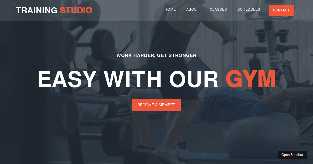 Convert static site to pure React js application - Codesandbox