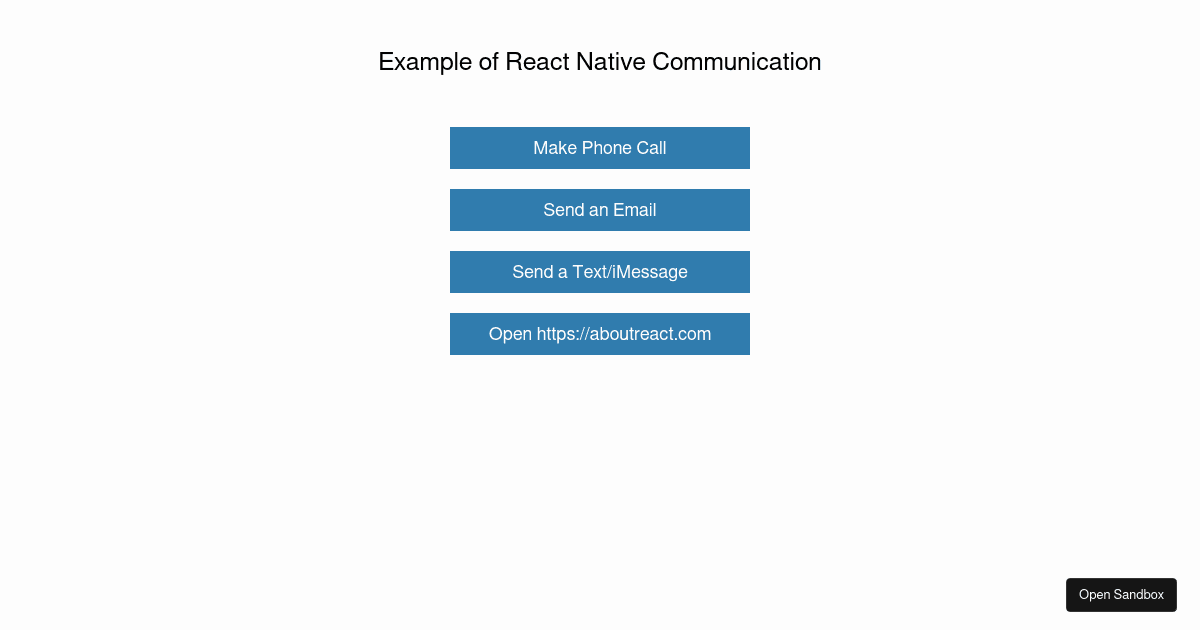React Native - Codesandbox