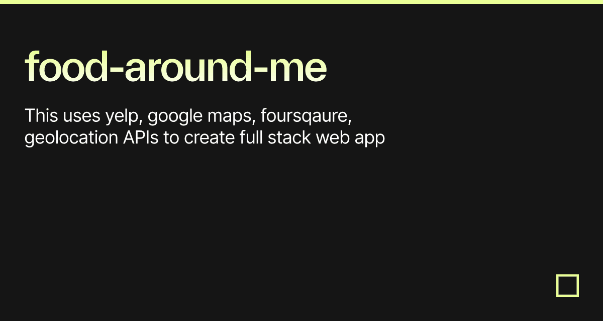 food-around-me - Codesandbox