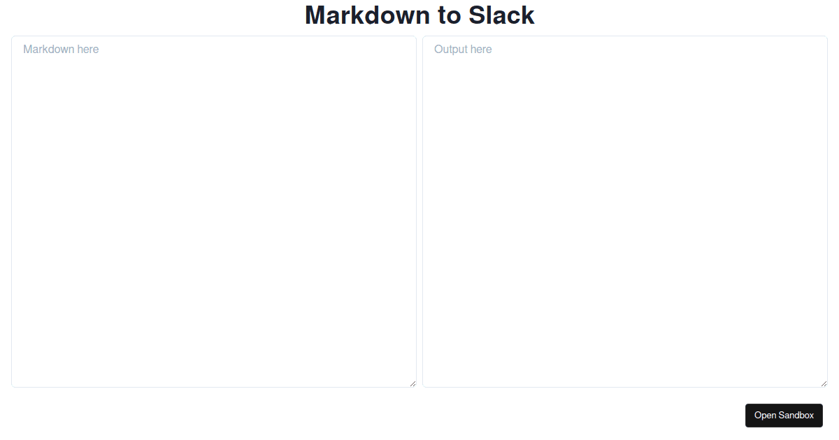 markdown-to-slack - Codesandbox