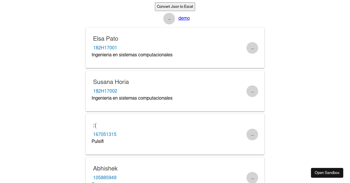 Attendance (forked) - Codesandbox